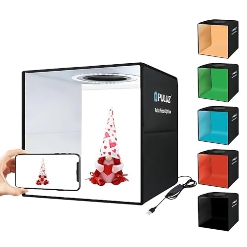 30cm Portable Photo Studio Light Box Kit with 6 Colors Backdrops 10W ...