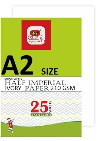 FIRST CLICK A2 Size Engineering drawing Ivory Paper Sheets 210 GSM Half ...