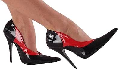 Ledapol - Domina Lack Pumps Jana schwarz-rot : Amazon.de: Fashion