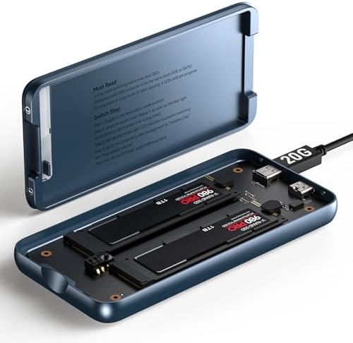 Amazon.com: MAIWO M.2 NVMe PCIe RAID Enclosure, Dual Bay Enclosure for ...