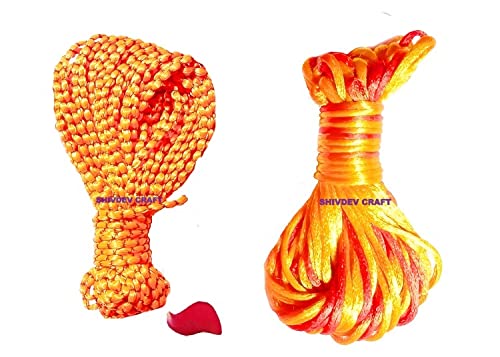 SHIVDEV CRAFT Reshmi Puja Dhaga Mauli Thread Kalawa Dhaaga Religious Raksha Sutra Moli Dhaga ...