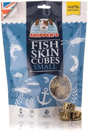 SKIPPER'S Dried Fish For Dogs - Whitefish Skin Jerky Cubes Dog Treats ...