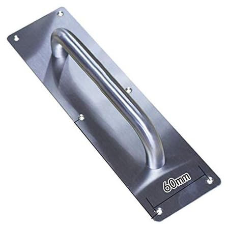 Rannb Door Pull Plate with Handle Stainless Steel Commercial Door Pull ...