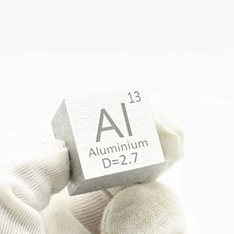 DUOXIO Aluminum Metal 10mm Density Cube 99.99% Aluminum Al Element Cube ...