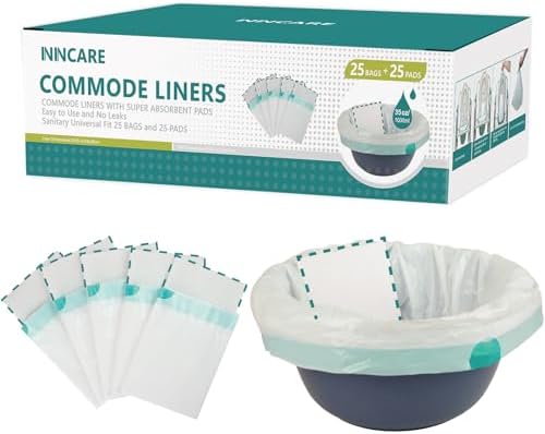 Amazon.com: Large Commode Liners - 35 Count Bed Pan Liners Universal ...