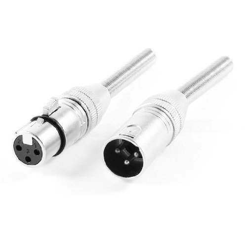 Alcoa PrimePair Silver Tone Metal Flexible Spring End XLR 3 Pin Female ...