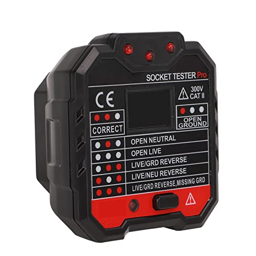 JAWL Plug Tester, 48~250V Power Polarity Check Quickly Identify a ...