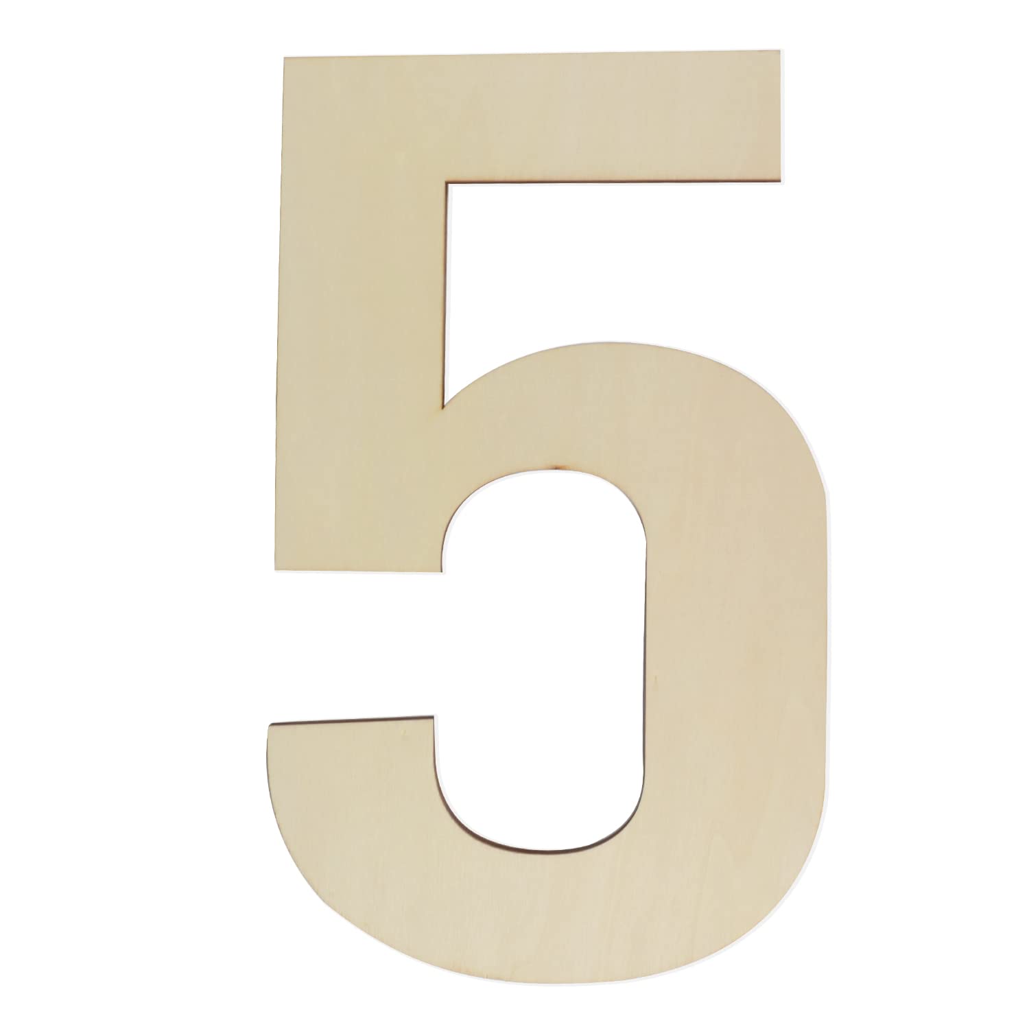 Amazon.com: Wooden Numbers 12 Inch, Large Wooden Number 5 Shapes ...
