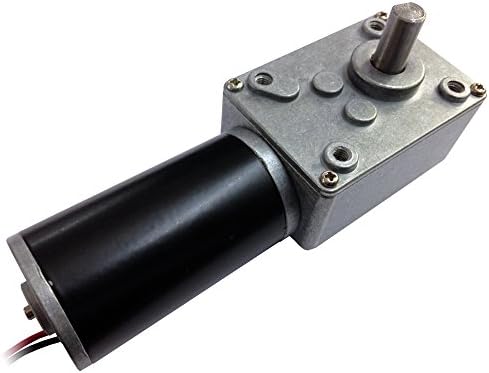 TSINY 27rpm Low Rpm Small 12v DC Worm Electric Right Angle Gear Motor ...