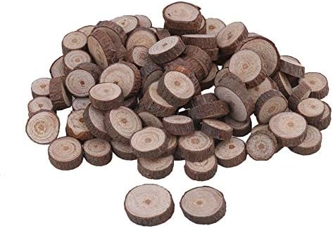 RDEXP Mini 0.39inch/0.79inch Dia Natural Pine Wood Unfinished Round ...