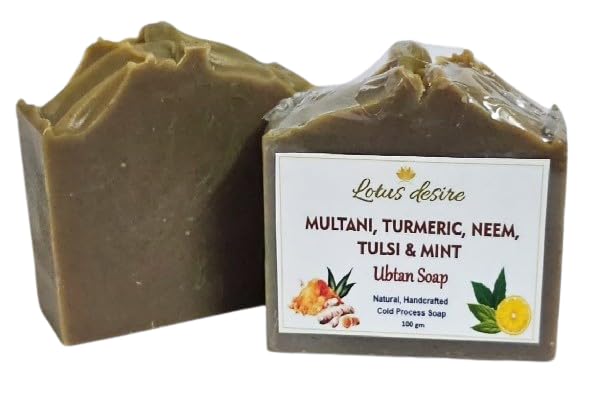 Buy LOTUS DESIRE - Multani, Turmeric, Neem, Tulsi & Mint UBTAN Soap ...