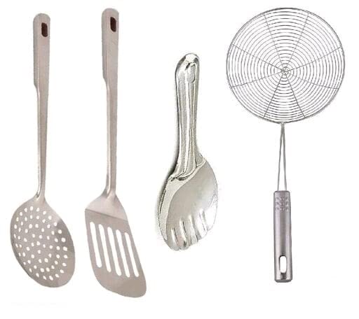 Buy Stainless Steel Cooking Spoon Strainer Poni & Stainless Steel Egg ...