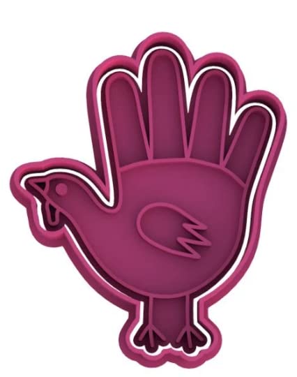 Amazon.com: Turkey Handprint Fall Thanksgiving Cookie Cutter & Stamp ...