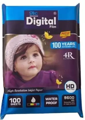 PTL HD Digital Power High Resolution Glossy Finish Photo Paper 230 GSM 100 Sheets/Pack (1 ...