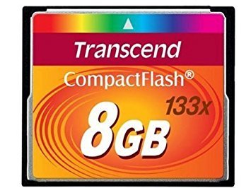 Amazon.com: Transcend 8GB CompactFlash Memory Card 133x (TS8GCF133 ...