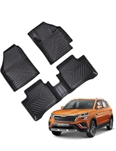 Automoxco/Premium 9D car mat Full Set for Skoda Kushaq | TPE (Thermoplastic Elastomer) Car Floor ...