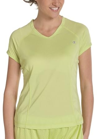 Buy Champion Women's Double Dry Texture Tee, Fresh Lime, Small at Amazon.in