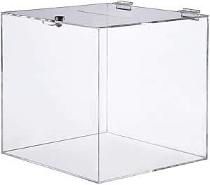 Spendenbox aus Acryl abschließbar / 300 x 300 mm/Acrylbox/Losbox ...