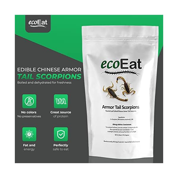 Edible Armor Tail Scorpions by ecoEat - Edible Insects Bugs Snack Gift - Insect Gourmet - Your ...