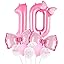 Amazon.com: Yoehlon Coquette Birthday Decorations, Pink Bow Balloons ...