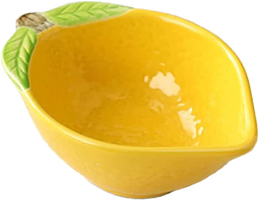 Amazon.com: 123Arts Ceramic Dessert Bowls, Lemon Shape Side Dishes ...