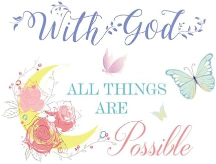 Amazon.com: Inspirational Wall Decal with God All Things are Possible ...