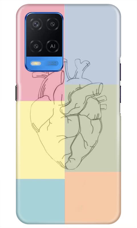 Hard Plastic 3D Printed for Oppo A54 Flower Multi Colour for Girls ...