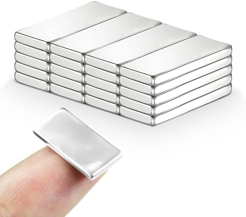 Jemey Strong Magnet, 20pcs Magnetic Strips Self Adhesive, Neodymium ...