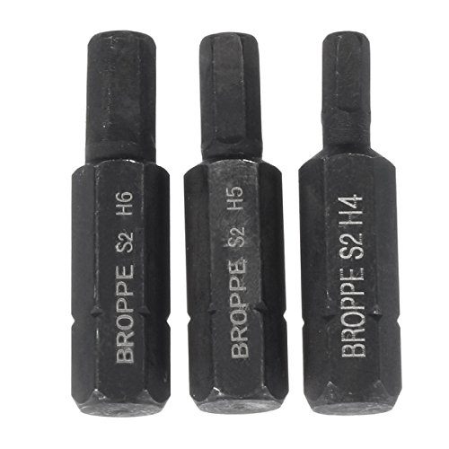Letbo New BROPPE 3pcs H4-H6 Hexagon Impact Screwdriver Bits 8mm Hex ...