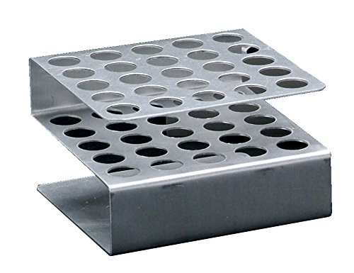 Black Machine A100/A Aluminum Test Tube Racks, 40 Hole, 241 mm L x 102 ...