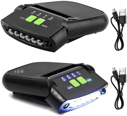 Amazon.com: 2 Pcs LED Clip on Cap Lights, USB Rechargeable Clip on Cap ...