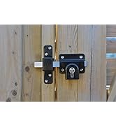 Amazon.com: GateMate Long Throw Gate Lock 1490086, Euro Profile Keyed ...