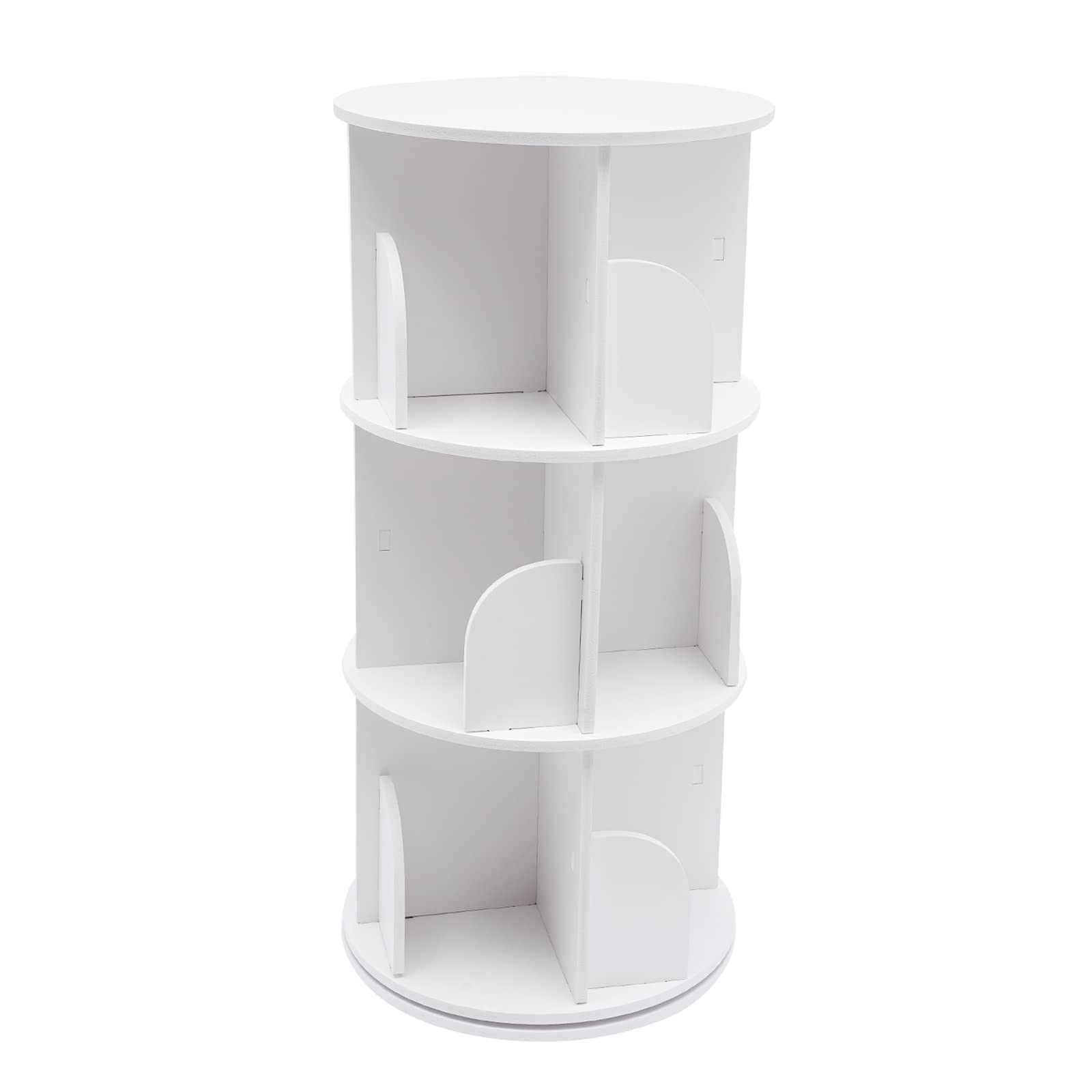 Amazon.com: QIANMOON 3 Tier 360° Rotating Bookshelf Tower,Corner Book ...