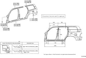 Genuine Toyota 61311-60110 Center Body Pillar, Outer, Body - Amazon Canada