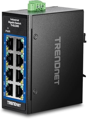 Amazon.com: TRENDnet 8-Port Industrial Gigabit DIN-Rail Mini Switch, TI ...