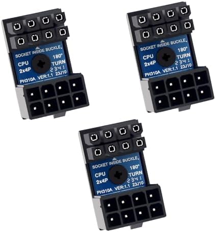 CPU ATX 8P Power Adapter Male to Female Header 180 Degree Socket Buckle ...