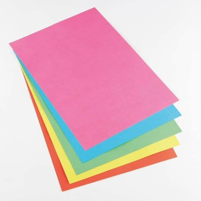A4 Coloured Sheets Paper Arts & Craft Card Making Assorted Color 220 ...