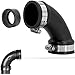 Fernco 1.5" Flexible PVC 90-DegreeElbow with 1.25" Reducer Bushing for ...