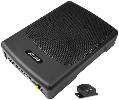 ATOTO 10 inch Under Seat Powered Car Subwoofer with Built-in Amp, Ultra ...