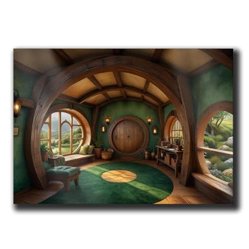 Amazon.com: Art Prints, Wall Art Decor, Hobbit Home Delight, Watercolor ...