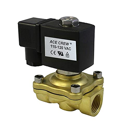 3/4 inch AC 110V-120V NORMALLY CLOSED Brass Electric Solenoid Valve NPT ...