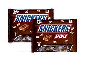 Snickers Peanut Filled Chocolate Miniatures Diwali Gift Pack, 227g ...
