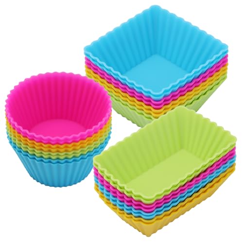Snapklik.com : Silicone Cupcake Liners, 24pack Reusable Muffin Baking ...