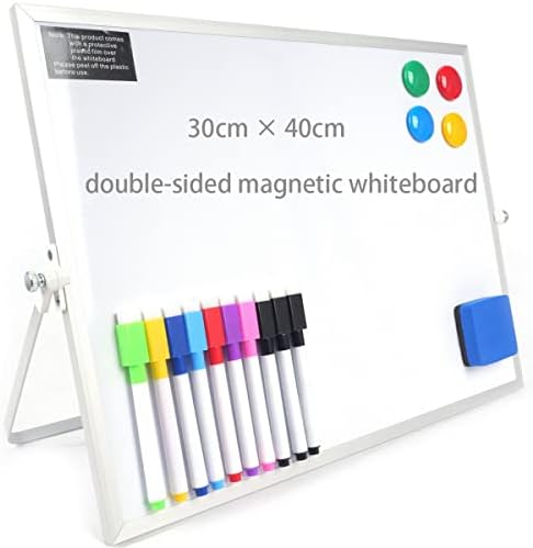 Biendo Magnetic Whiteboard Desktop Double-Sided Dry Erase White Board ...