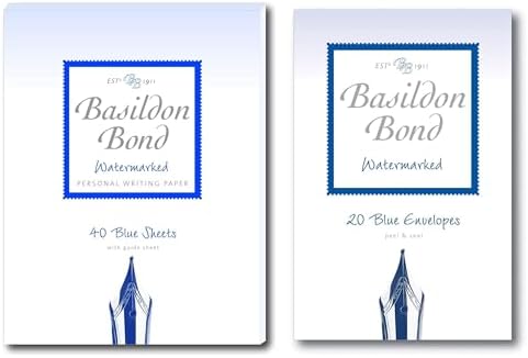 Basildon Bond No 2 Blue Paper Writing Set Includes Writing Pad ...