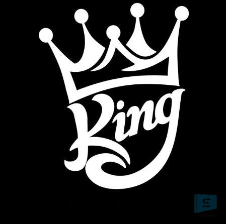 SIGN EVER King Crown Car Stickers and Decals Window Sides Bumper L x H ...