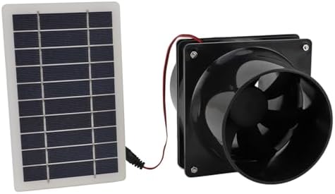 Amazon.com: Solar Powered Exhaust Fan for Round Pipe, 10W 12V Solar ...
