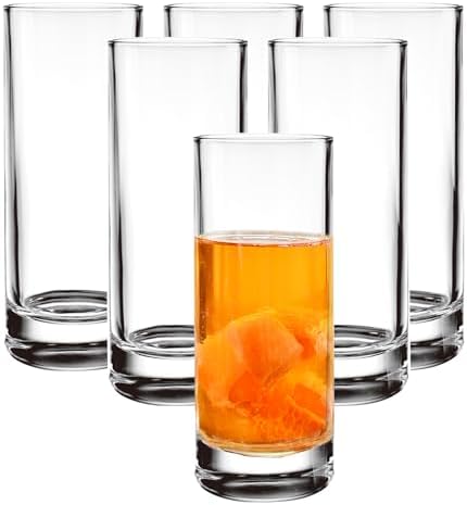 Amazon.com | binsakao Premium Highball Glass Set - Elegant Tom Collins ...