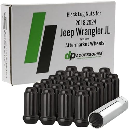 DPAccessories Lug Nuts for 2018-2024 Jeep Wrangler JL - Aluminum ...