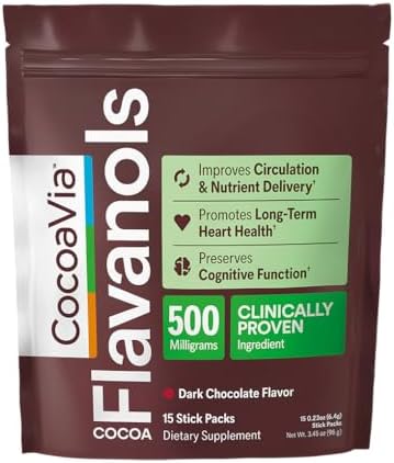 Amazon.com: CocoaVia Cocoa Flavanols 500mg, High Flavanol Cocoa Powder ...